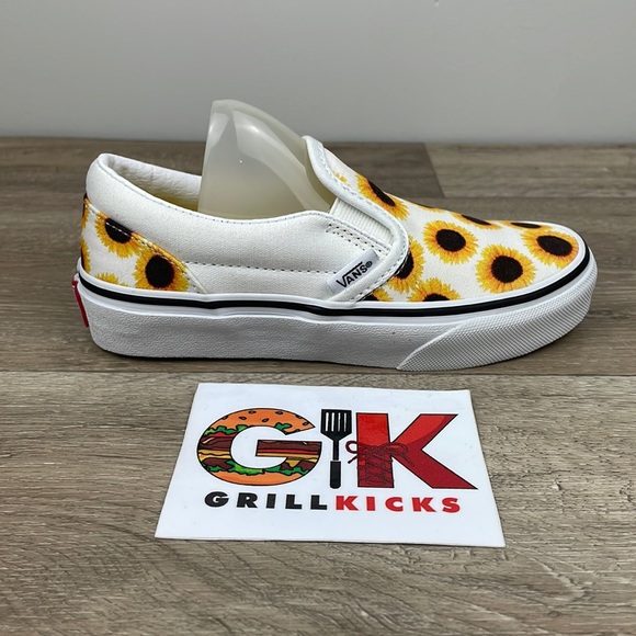 Vans | Shoes | Girls Vans Sunflower Classic Slipon | Poshmark
